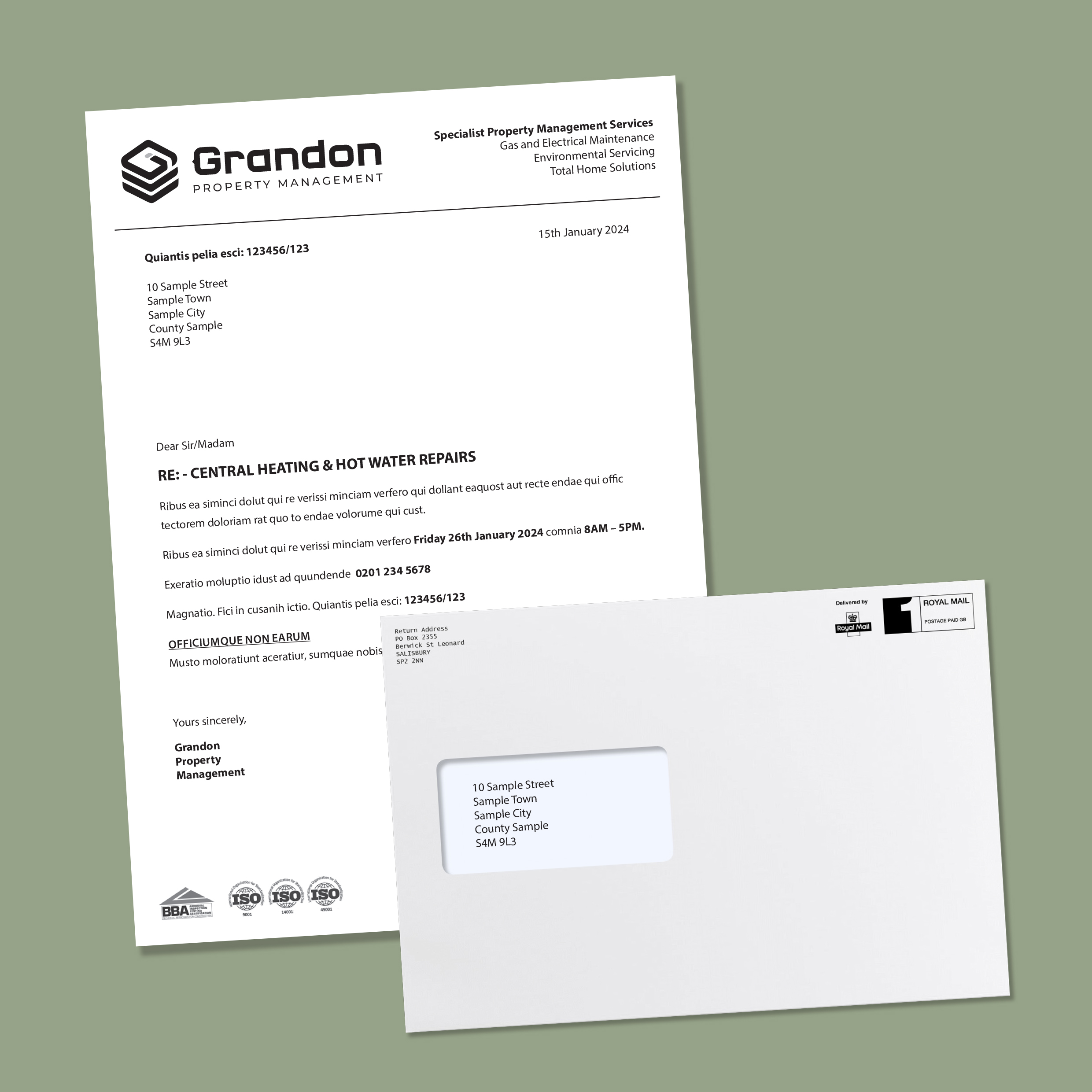 A4 Letters 100gsm Single sided black and white Personalised (Including ...