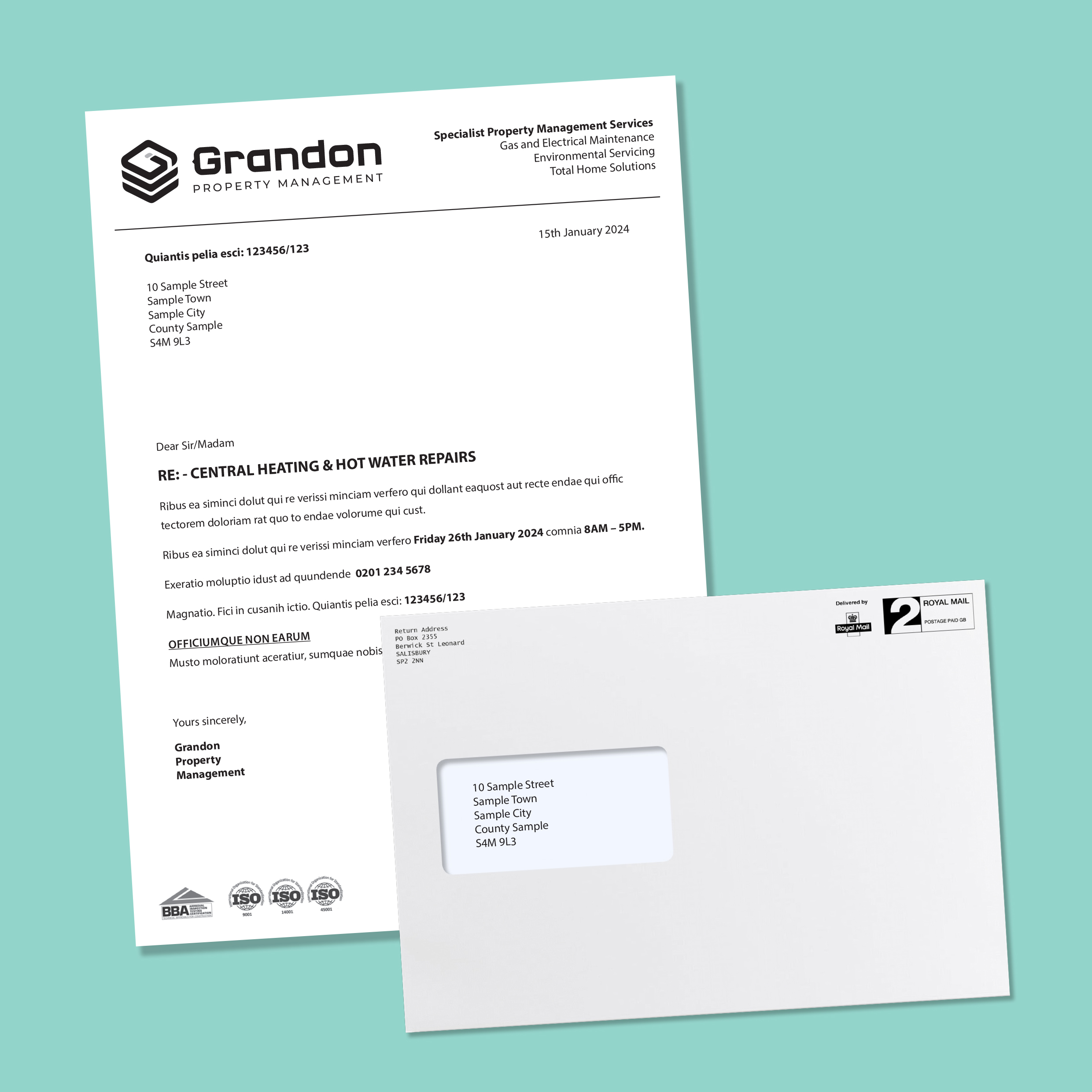 A4 Letters 100gsm Single sided black and white Personalised (Including ...