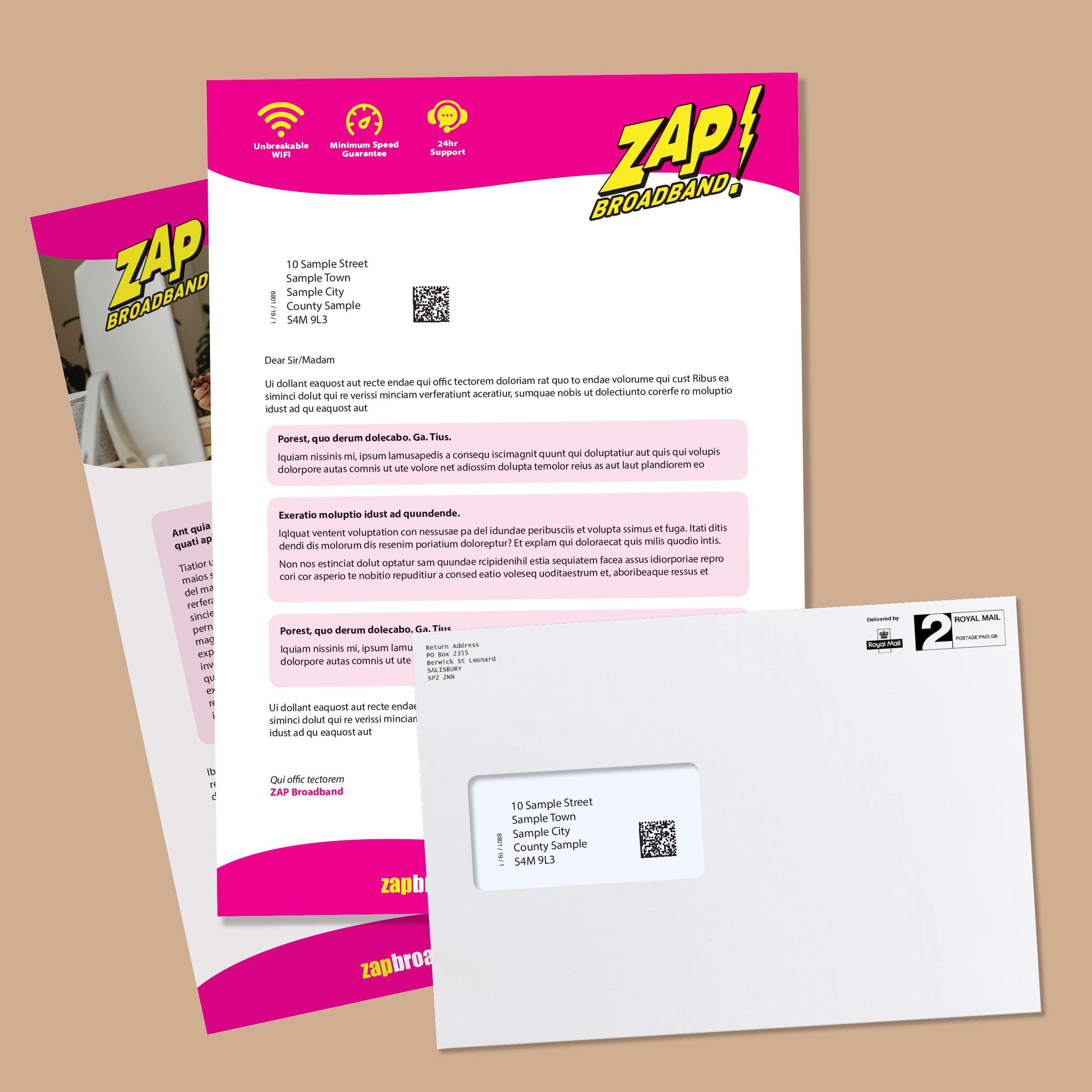 A4 Letters x 2 sheets 100gsm Single sided colour Personalised ...