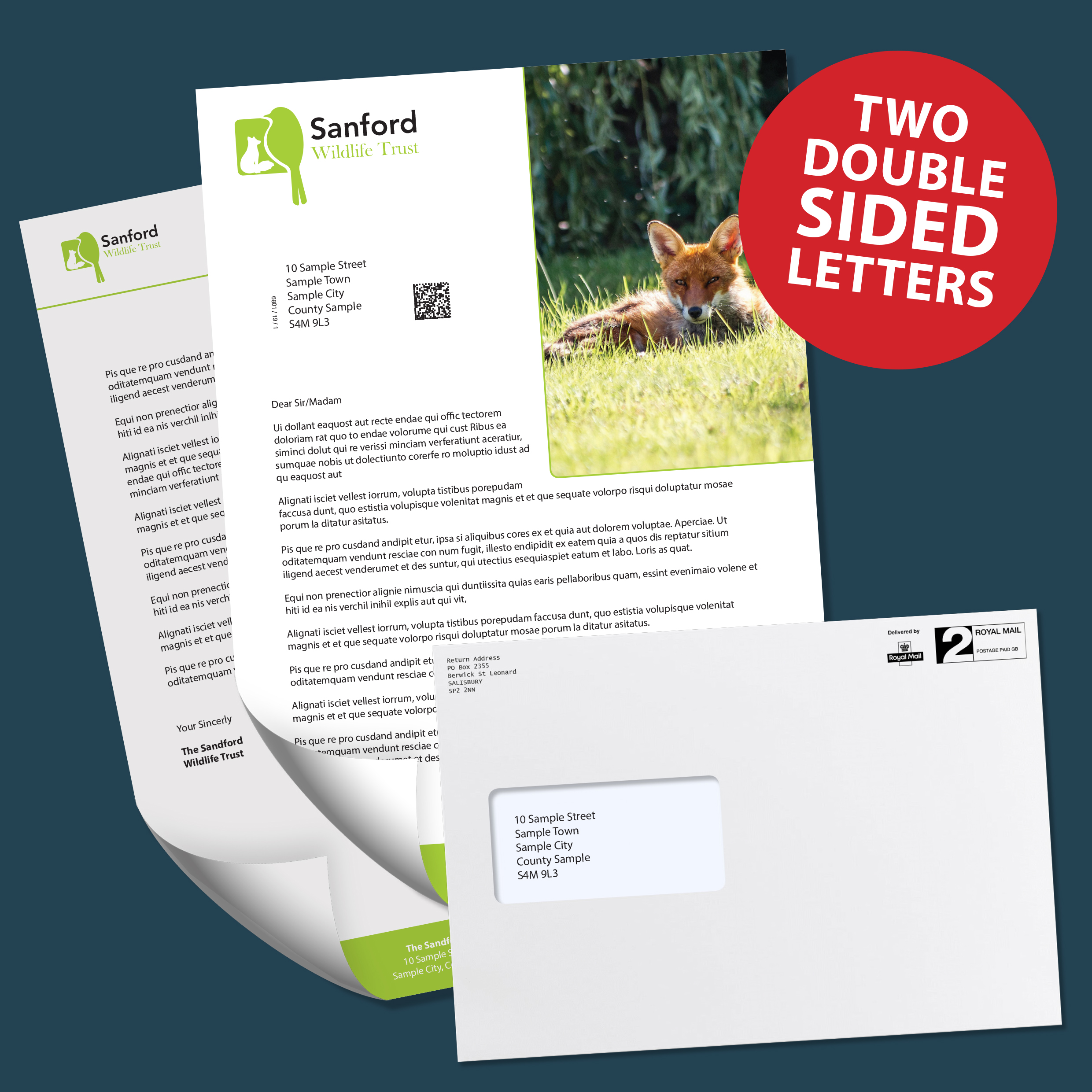 A4 Letters 100gsm Double sided colour Personalised (Including 2nd class ...