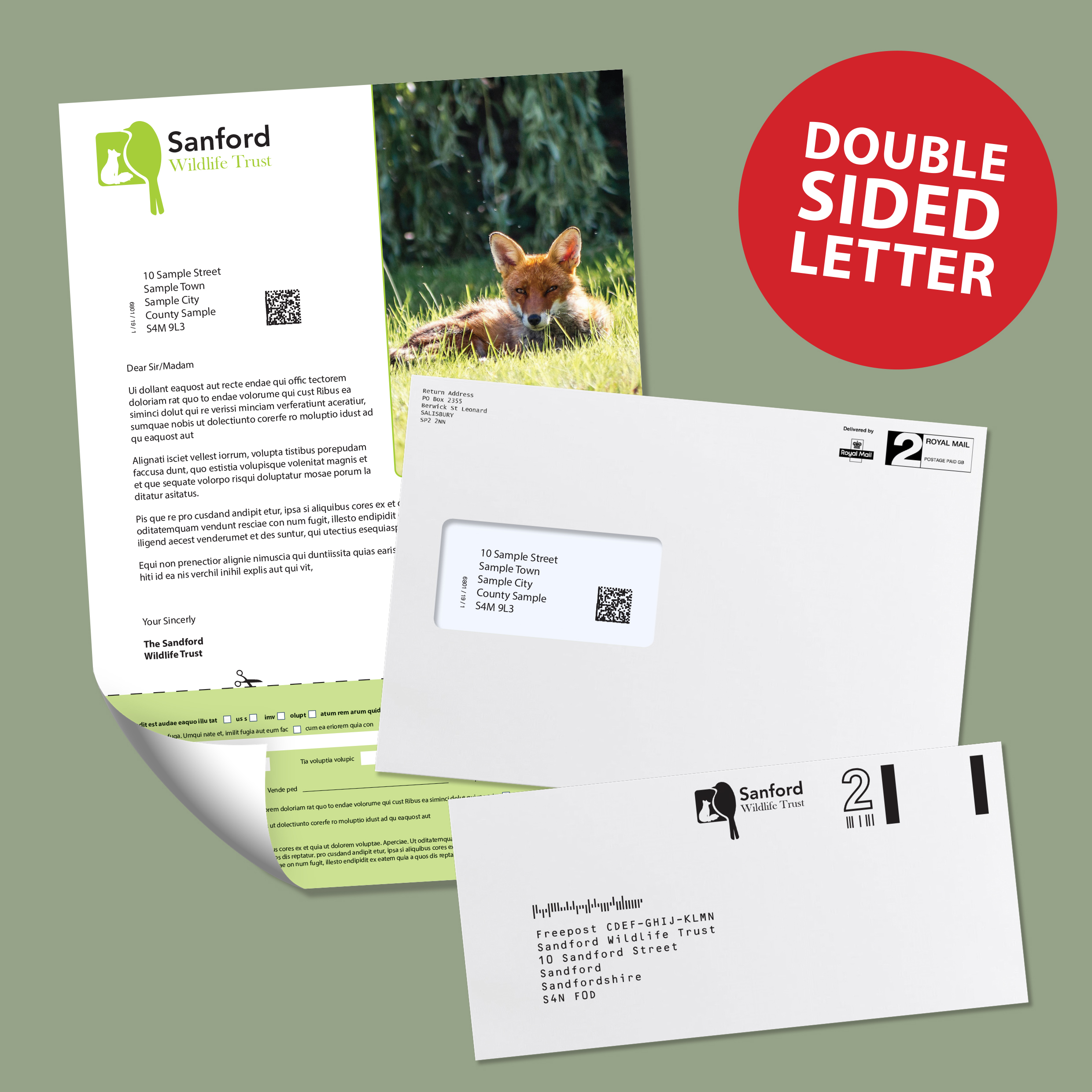 A4 Letter Double-Sided Colour. Plus DL BRE (personalised inc. 2nd class ...