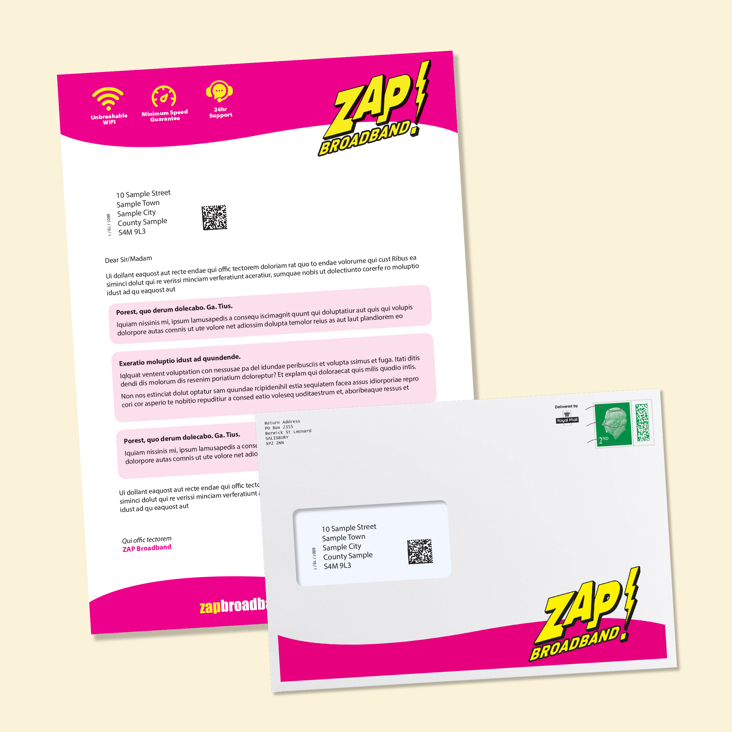 A4 Letters 100gsm Single sided colour Personalised (Including 2nd class ...
