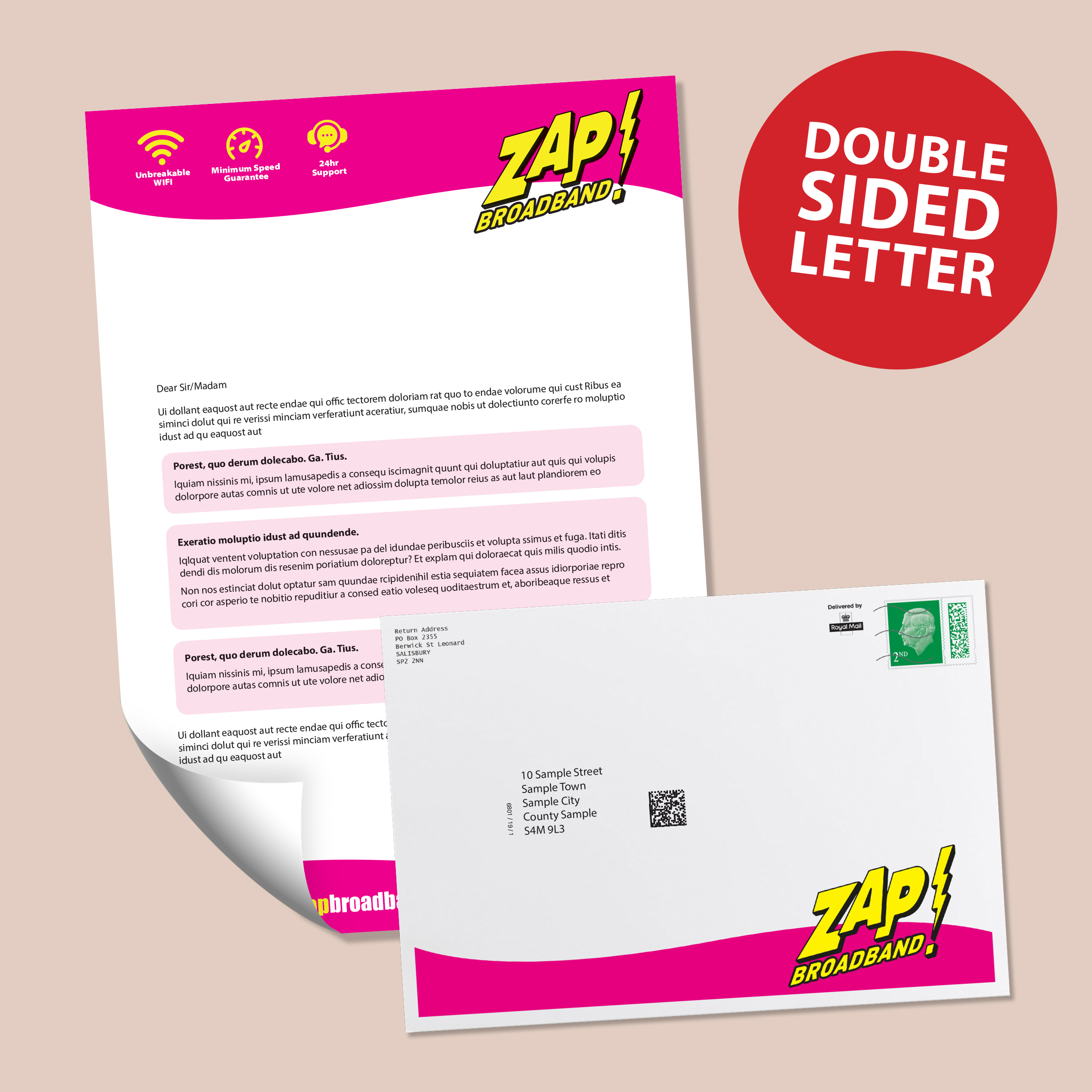 A4 Letter double-sided, colour into a printed C5, colour, non window ...